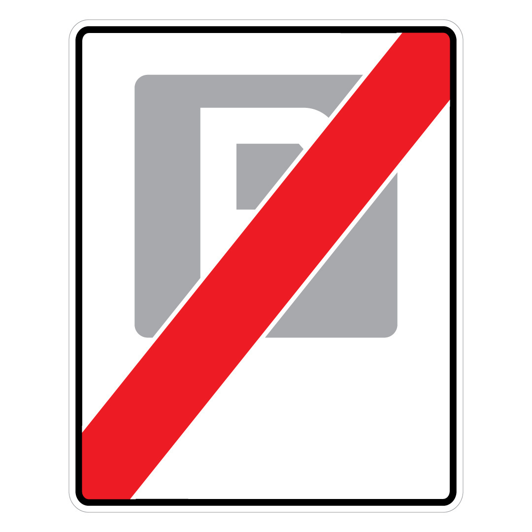 D-45 koniec strefy płatnego parkowania średnica 600x750mm Folia I gen.